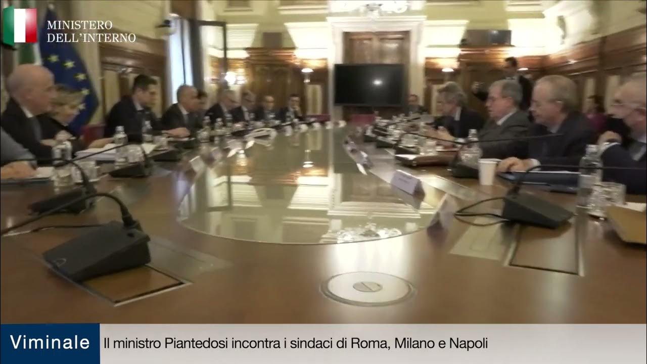 Il ministro Piantedosi incontra i sindaci di Roma, Milano e Napoli (16.12.22) - YouTube