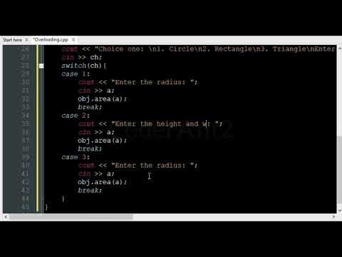 Area of Circle, Triangle & Rectangle using Function Overloading | C++ Programming | CoderAnt2 ...