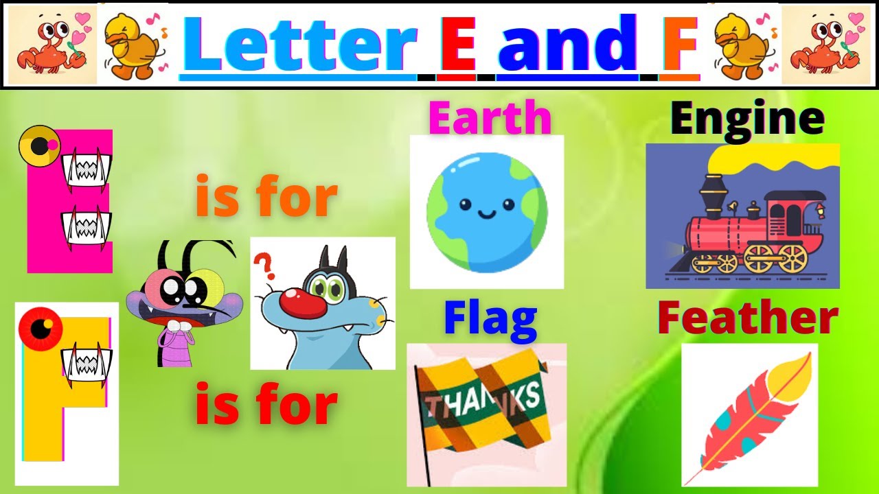 Learn Letter E and F with Animation || Learn Letter EF to enhance ...