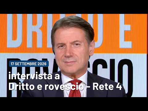 Giuseppe Conte intervistato da Del Debbio a “Dritto e Rovescio” | 17/9/2026