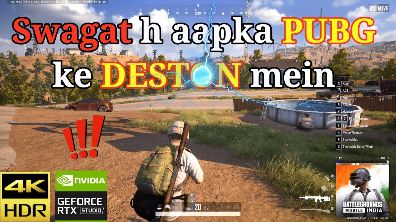 PUBG [4K60FPS] Max Settings | स्वागत h Deston mein 😮 - YouTube
