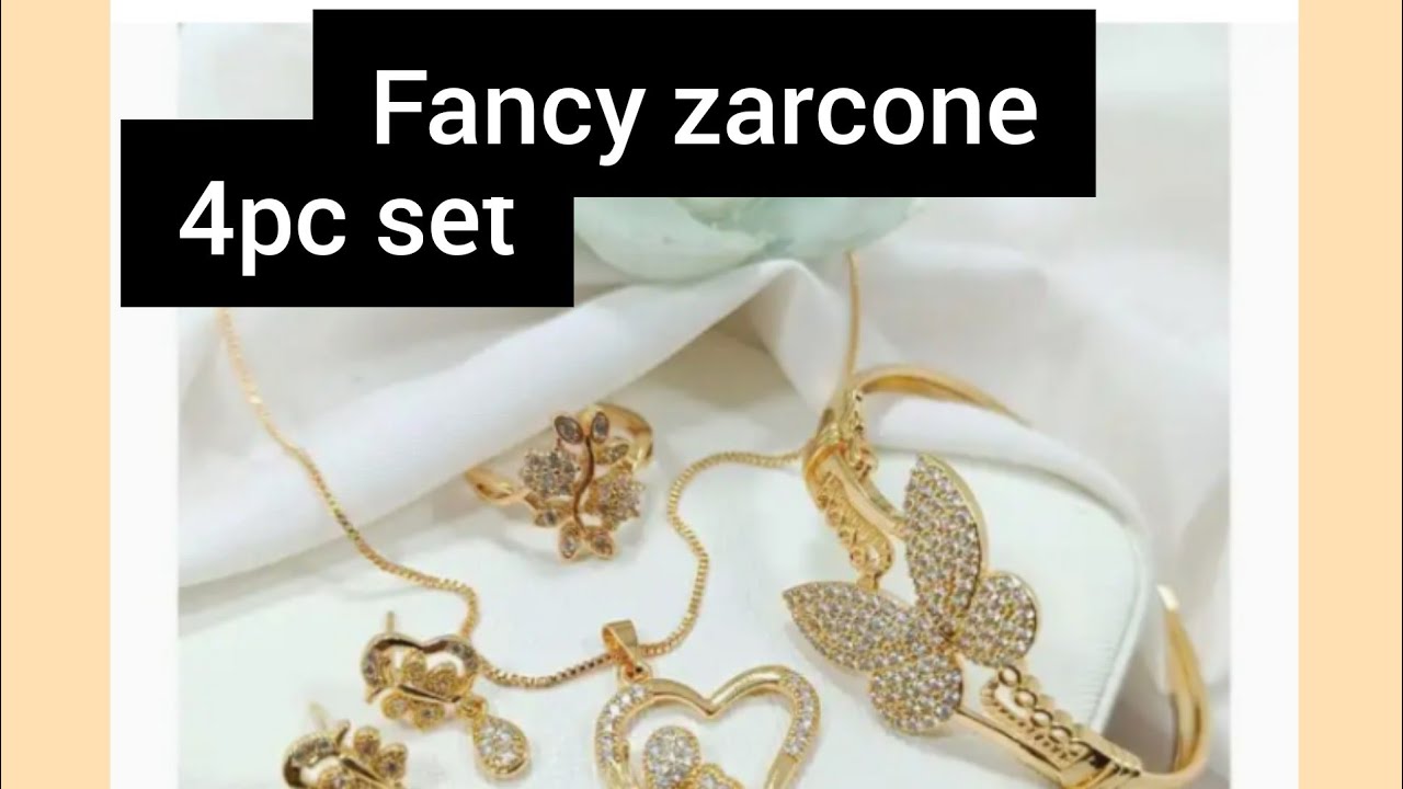 Beautiful new fancy Zarcon .4pc set - YouTube