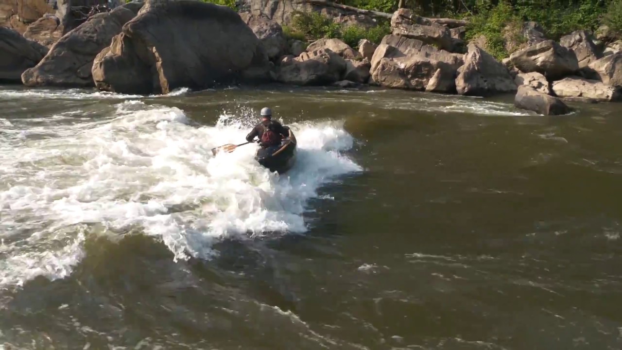 First canoe run on the Upper - YouTube