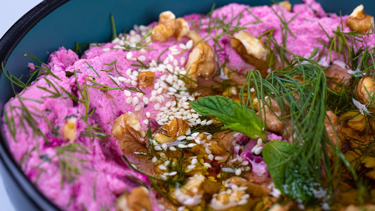 متبل الشمندر - Beetroot Mutabal Dip - YouTube