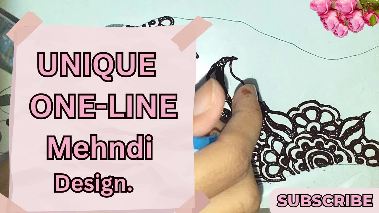 BUY A MEHNDI CONE AND MAKE THIS UNIQUE ONE-LINE MEHNDI DESIGN || HEENA ...