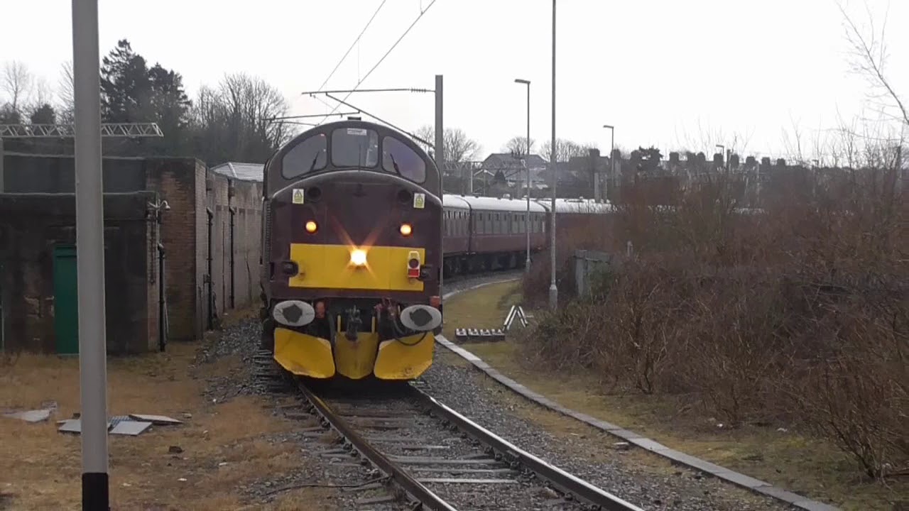 37685/37516/37518 and 37402 at Carnforth, Sat. 10th March 2018 - YouTube