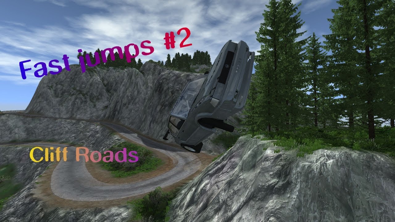 Beamng Drive Fast Jumps #2 Cliff Roads - YouTube
