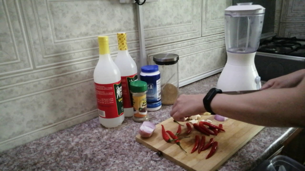 Sweet spicy home made vinegar sawsawan - YouTube