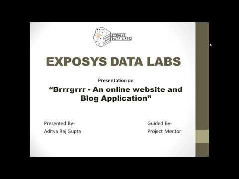 Exposys Data Labs Intership(Full Stack Developer) - YouTube