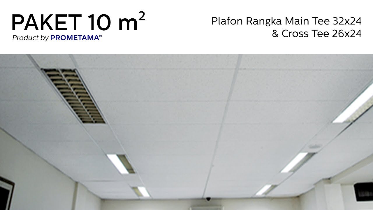 Paket 10m2 Rangka Plafon Main Tee & Cross Tee - YouTube
