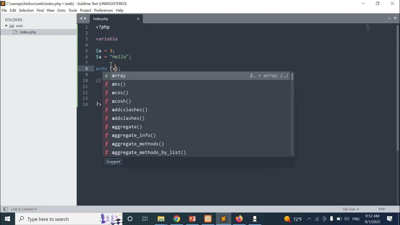 3. فارسی - php - varible, data type and function - YouTube