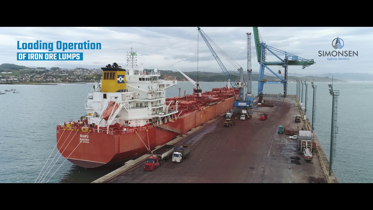 Loading Operation of Iron Ore Lumps - Ship Baru - YouTube