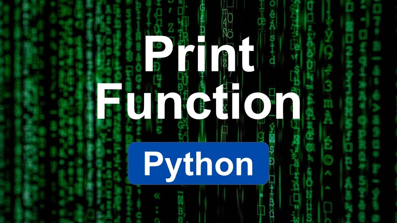 Print Function In Python Python For Beginners Youtube 7540