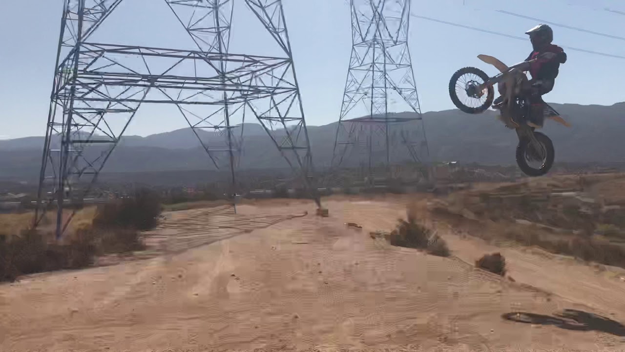 Road gap on husky 85 big wheel - YouTube