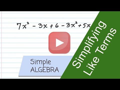 GED Exam - How to simplify like terms - YouTube