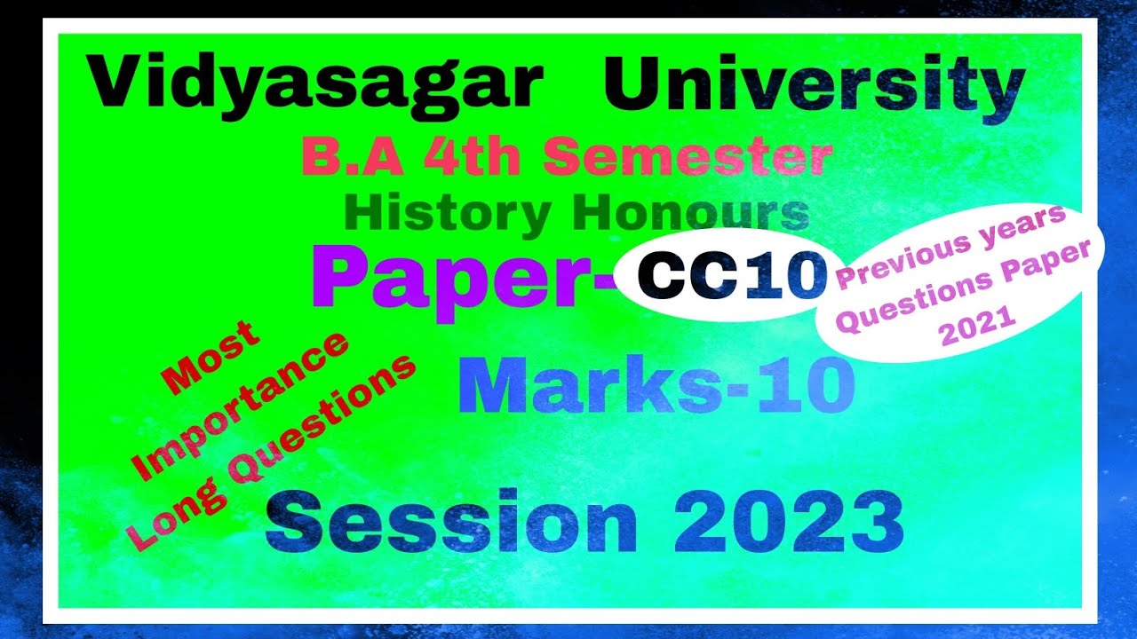 Vidyasagar University Geography Honours Question Paper at Douglas Wilder blog