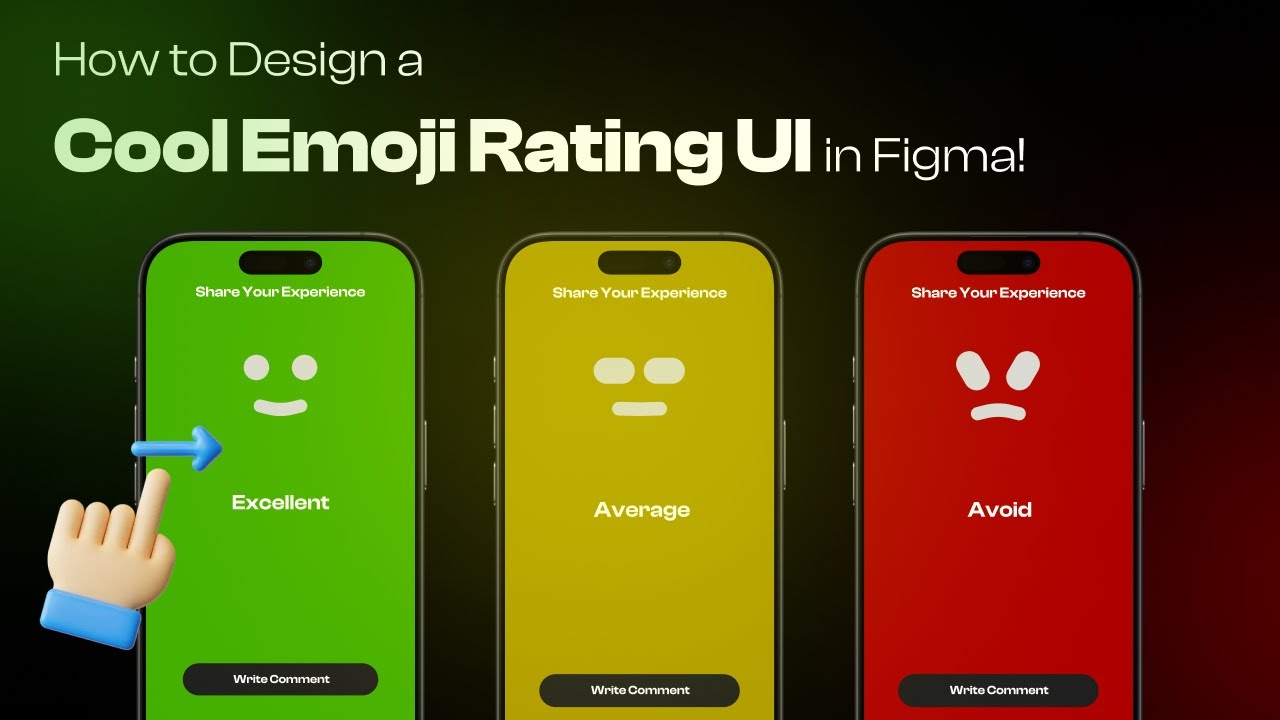 How to Design a Cool Emoji Rating UI Animation Screen in Figma! - YouTube