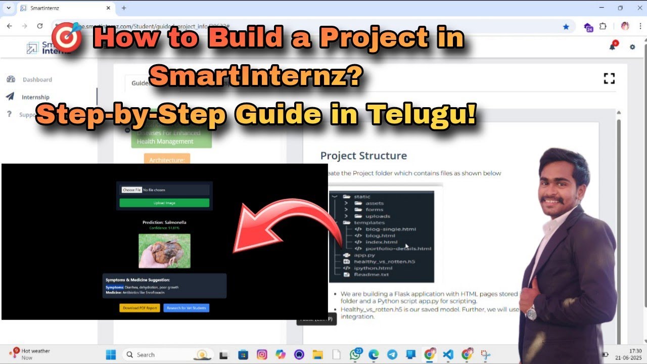 How to build a project in SmartInternz/step by step guide in telugu - YouTube
