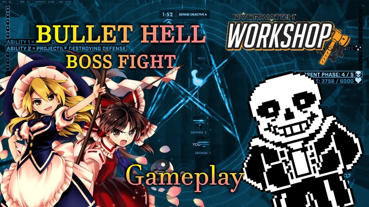 [Overwatch] Touhou/Undertale-style Bullet Hell Boss Fight PLAYTHROUGH ...