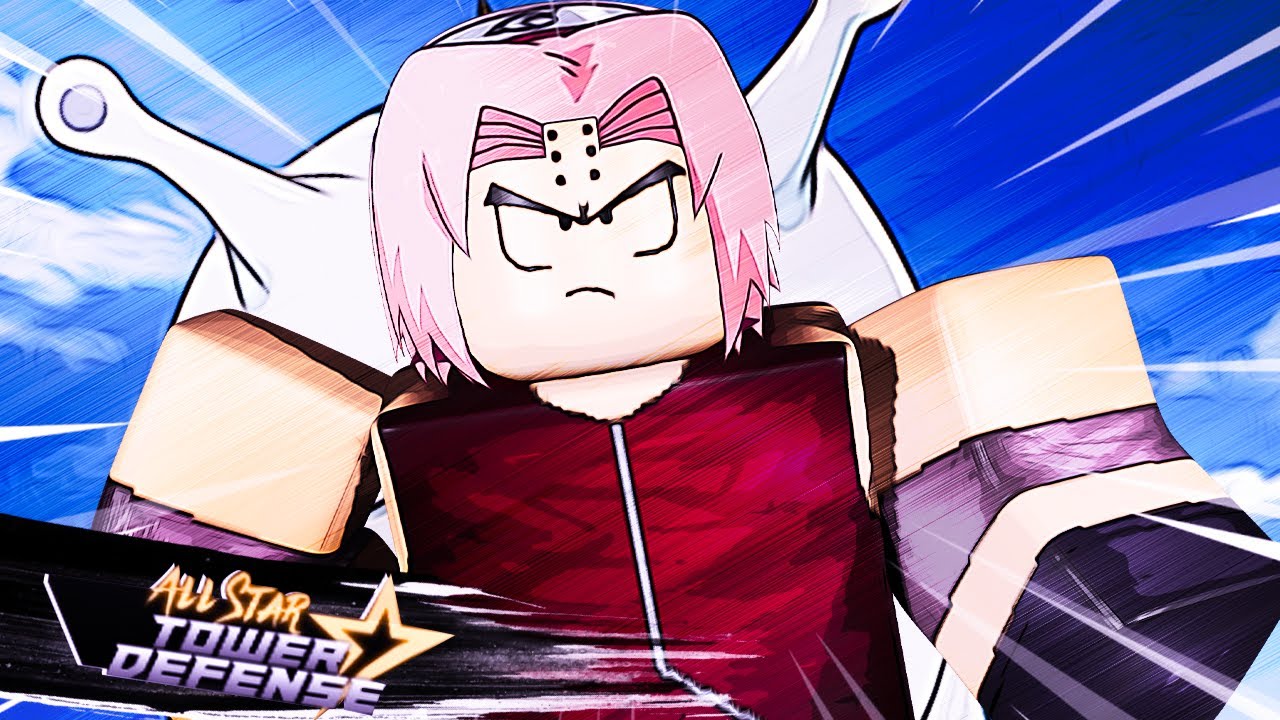 *NEW* Krillin and Sakura squared up on All Star Tower Defense | Roblox ...