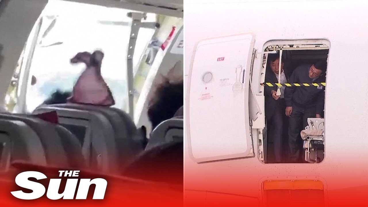 Passenger OPENS plane door mid flight in terrifying mid-air drama - YouTube