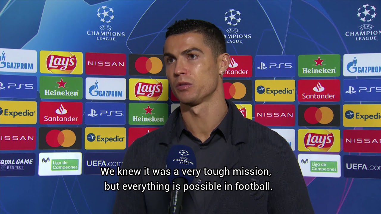 Cristiano Ronaldo post match interview Juventus 🆚 Barcelona 3-0 - YouTube