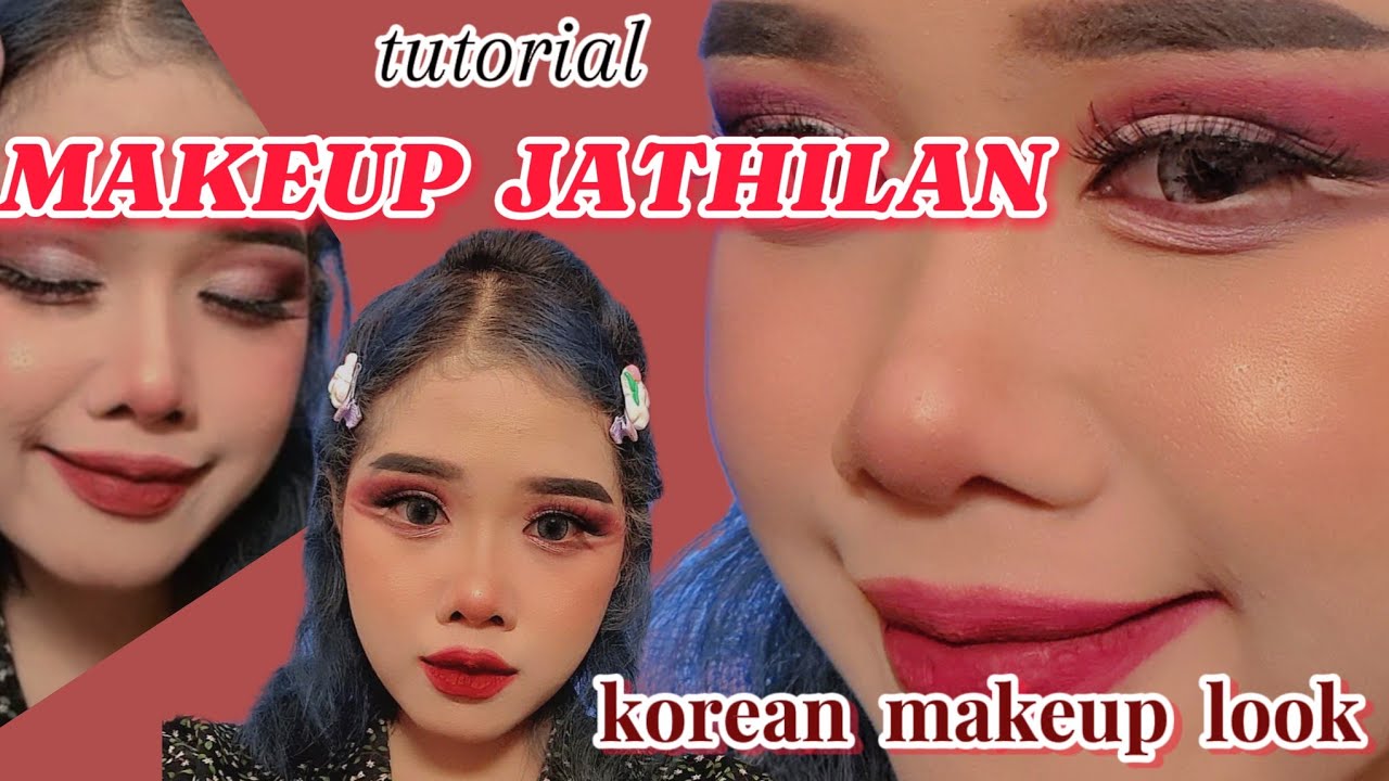 Tutorial makeup JATHILAN korean makeup look ala Viviastuty - YouTube