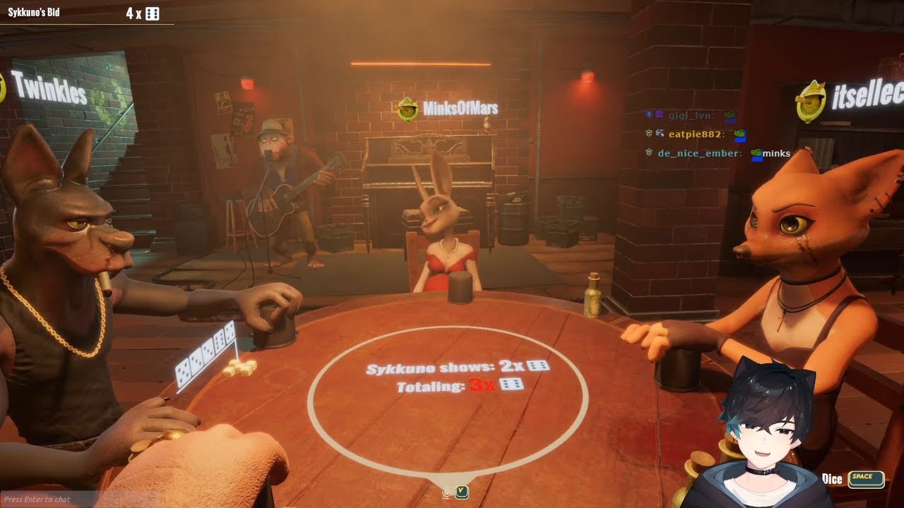 Sykkuno plays Liar's Bar with MinkSofMars, Itsellecee and Twinkles ...