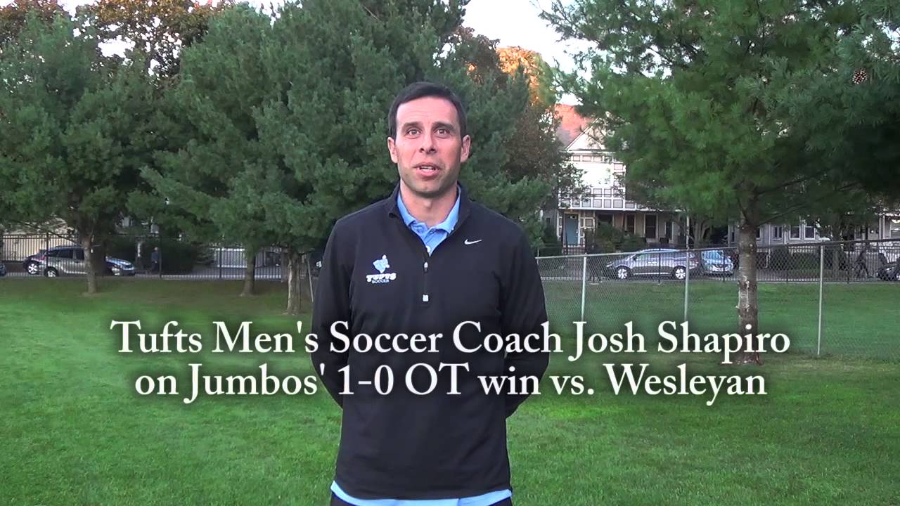 Coach Shapiro Discusses 1-0 Men's Soccer OT win vs. Wesleyan - YouTube