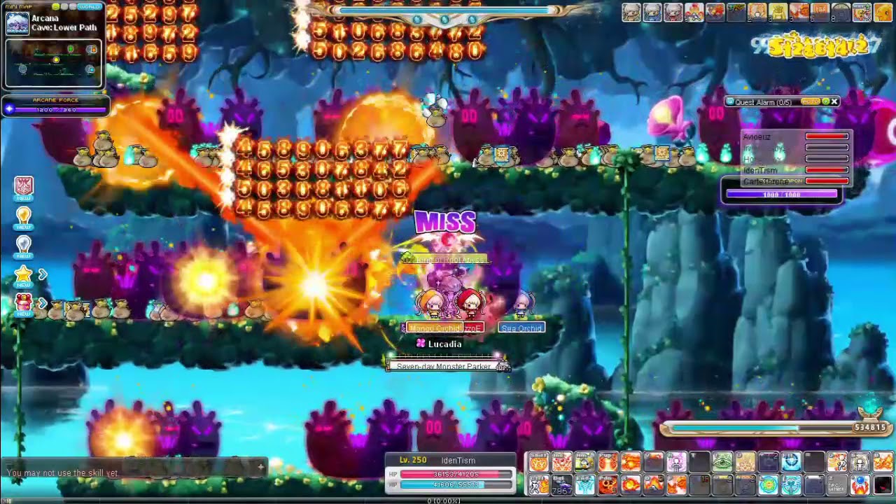 Maplestory Flame Wizard mobbing at Arcana LP - YouTube