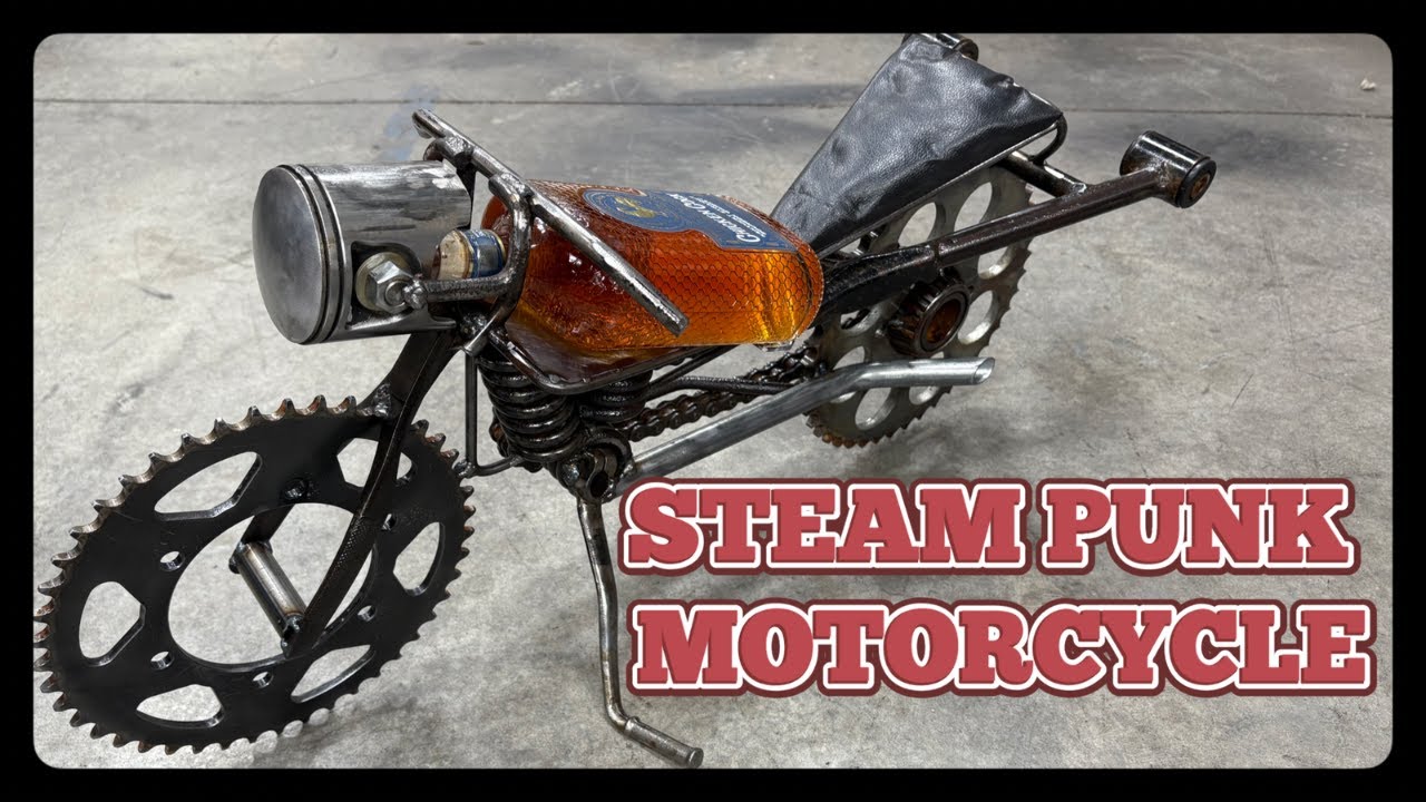 Fabricating a Scrap Metal Steampunk Motorcycle! Start to finish in less ...