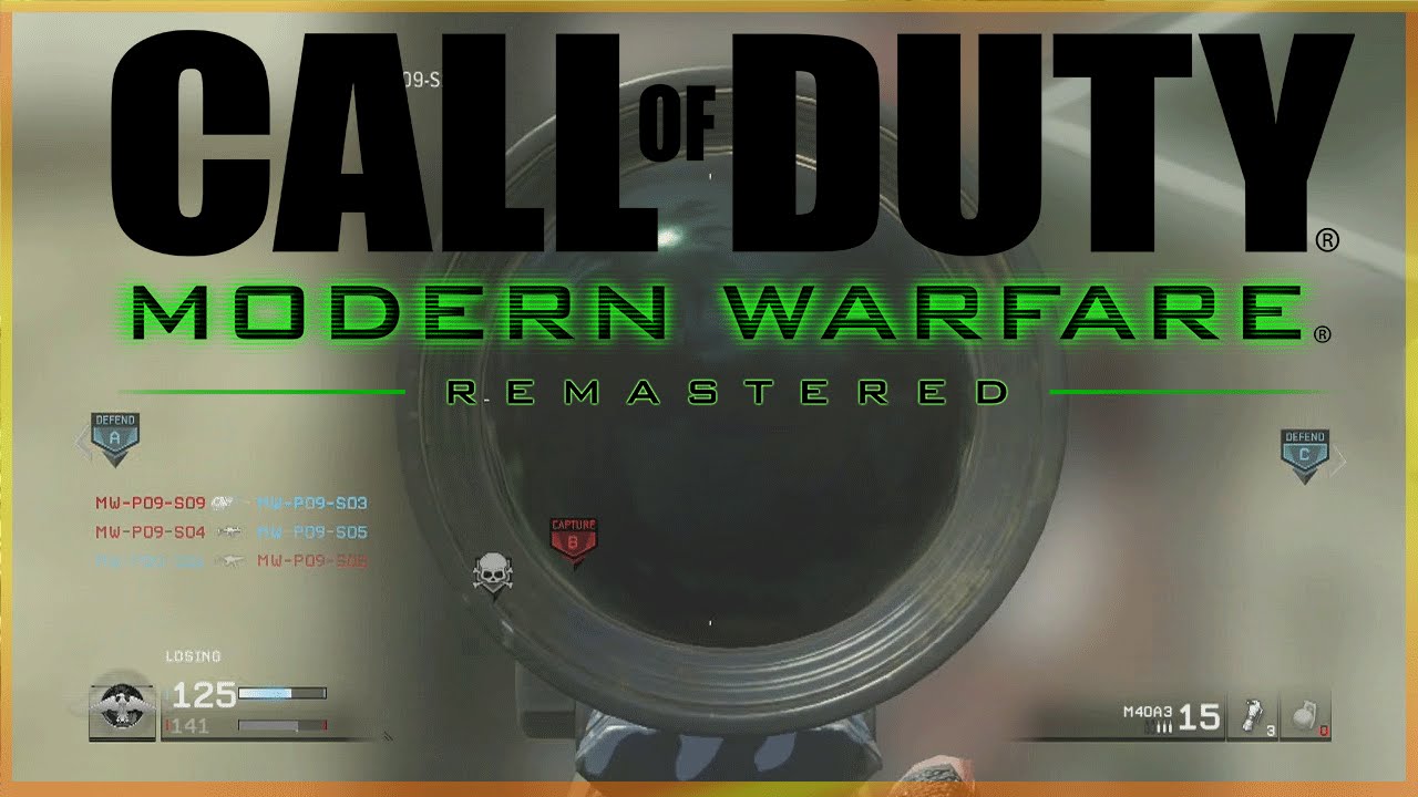 COD 4 REMASTERED - Sniping M40A3 Gameplay ALMOST TRIPLE - YouTube