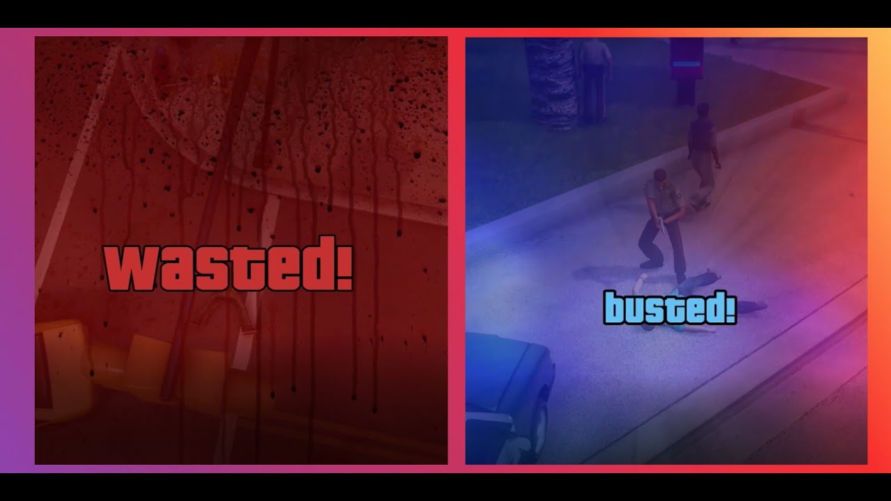 BUSTED & WASTED in GTA Trilogy Definitive Edition - YouTube