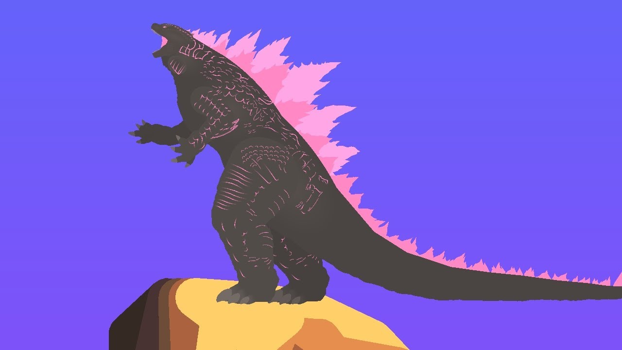 Godzilla jumping off the cliff / animation Stick nodes pro - YouTube