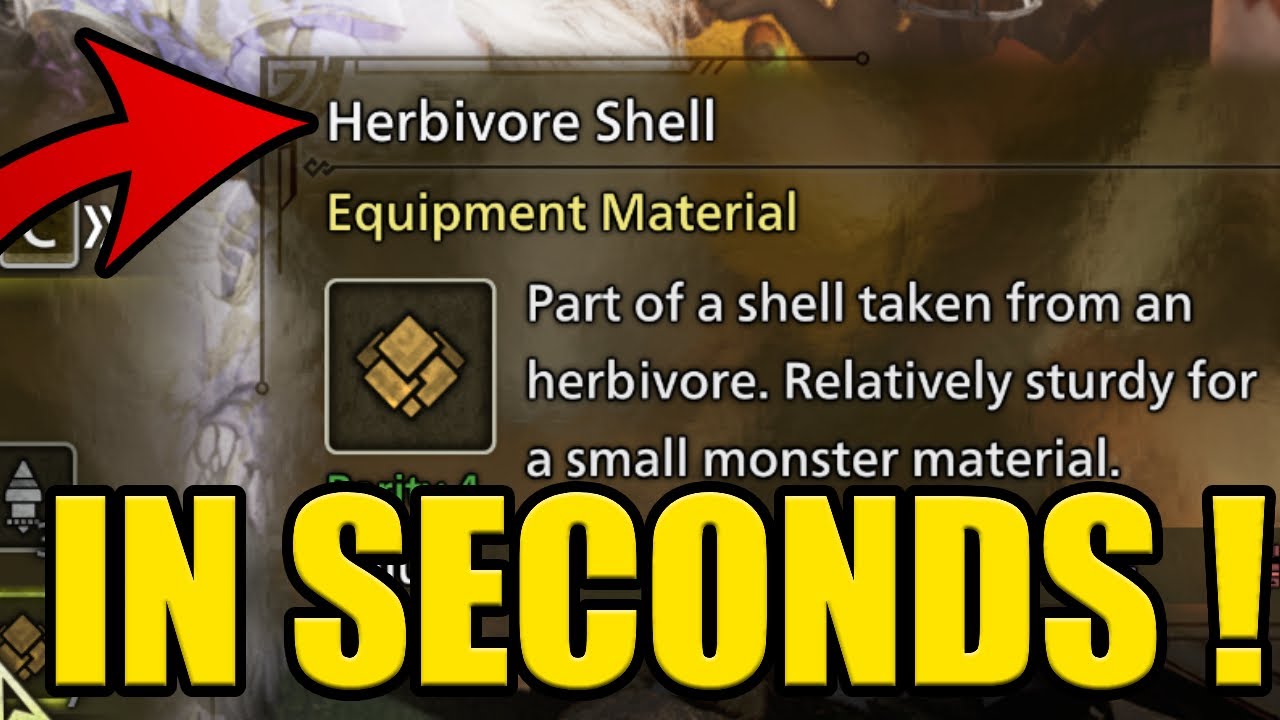 WHERE to FIND HERBIVORE SHELL in MONSTER HUNTER WILDS - YouTube