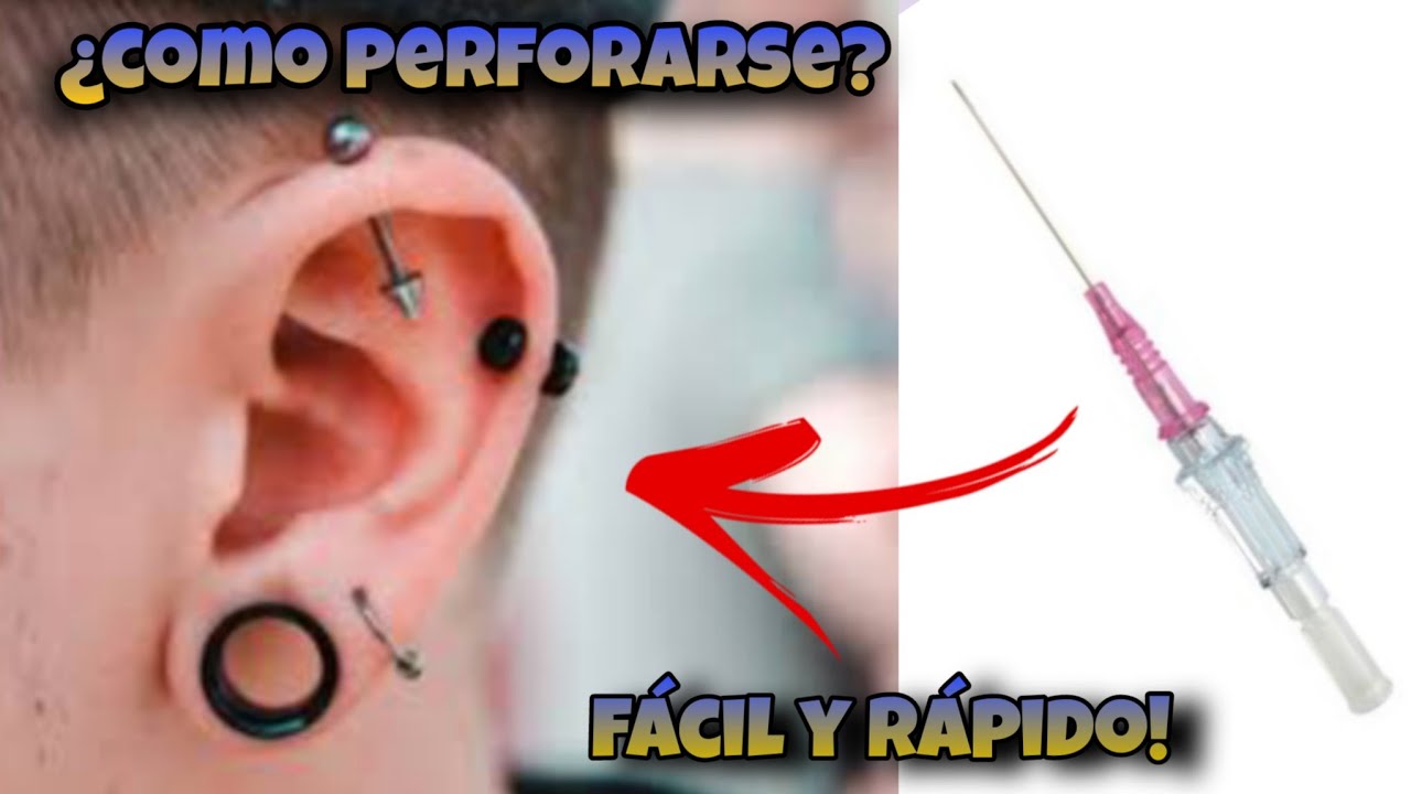 ¿COMO PERFORARSE LA OREJA? (facil y rapido) 🤯😱 | Tutorial | Ssanchez ...