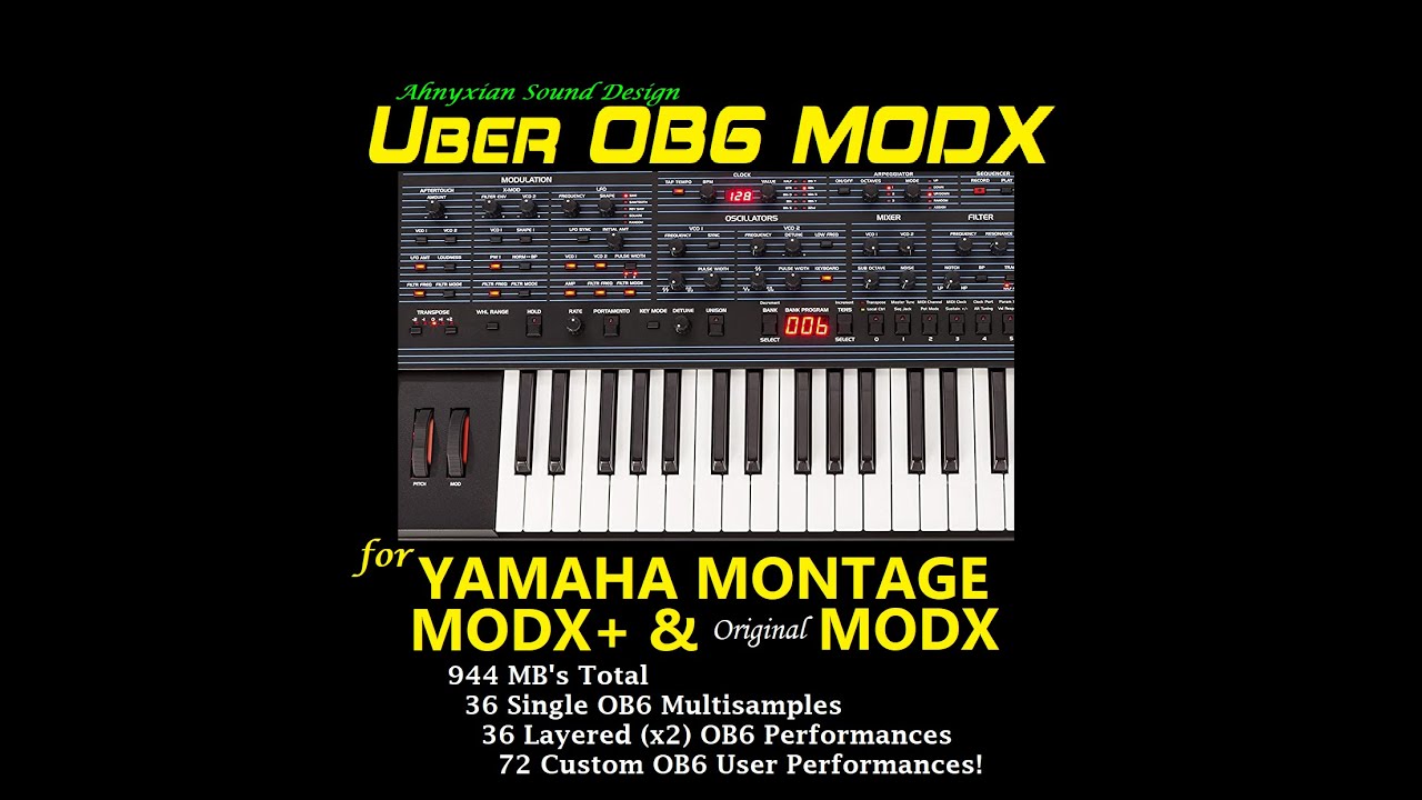 Uber OB6 MODX Sample Pack Yamaha Montage MODX Oberheim Synthesizer ...