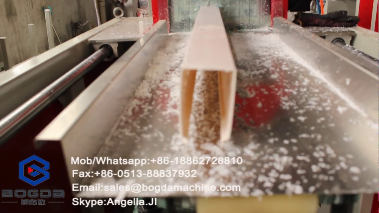 PVC cable trunking extrusion line, from extrusion to cutting - YouTube