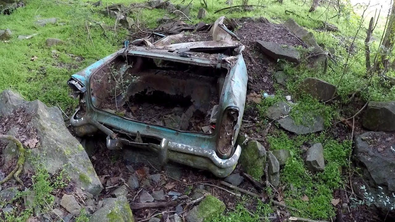 Half Buried Classic Car! What happened??!! - YouTube