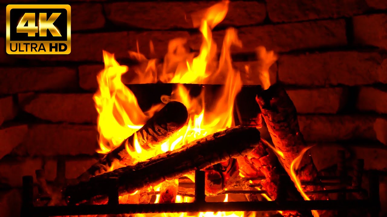 🔥 Crackling Fireplace 4K: Embrace the Calm with Burning Logs and ...
