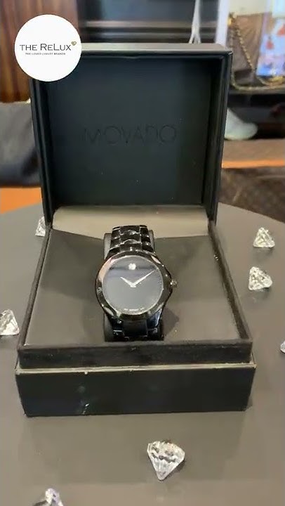 Movado Sapphire Collection Black PVD Men's Watch - 606307 | The ReLux - YouTube