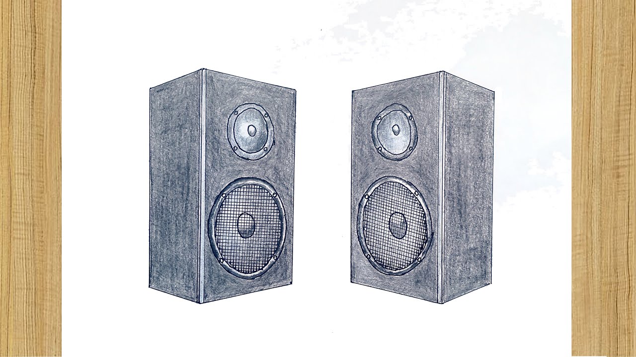 Speaker Drawing Step by Step | How to Draw a Speaker Step by Step Easy ...