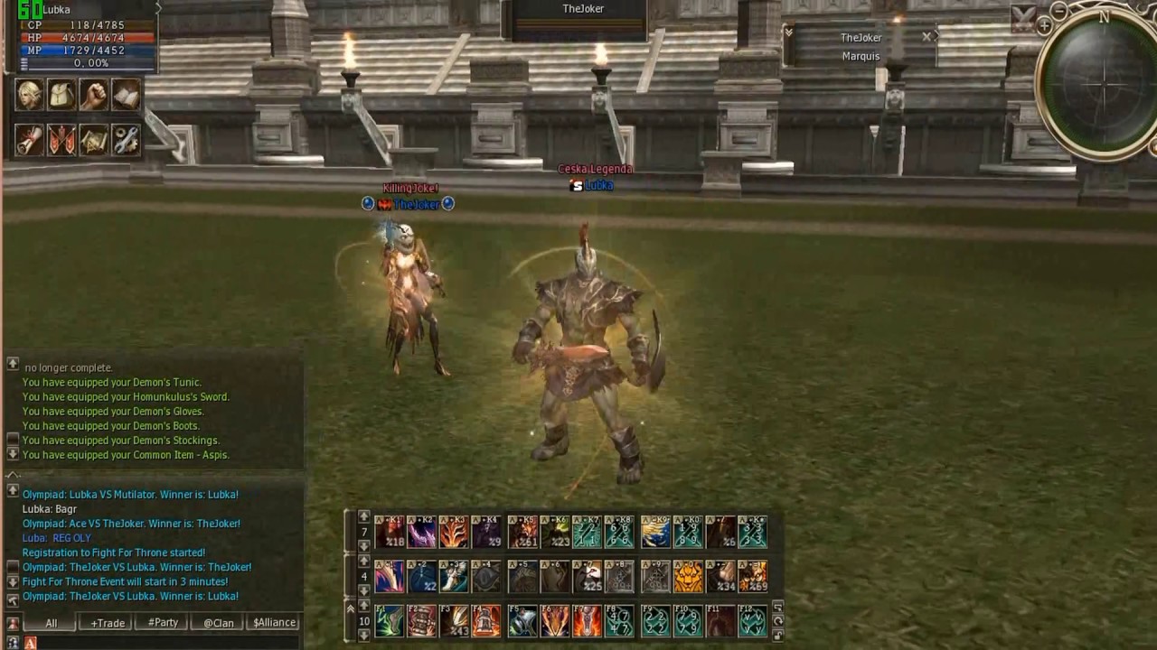 Lineage 2 CZ Navod Titan na Olympiade Frenzy Guts a Zealot - YouTube