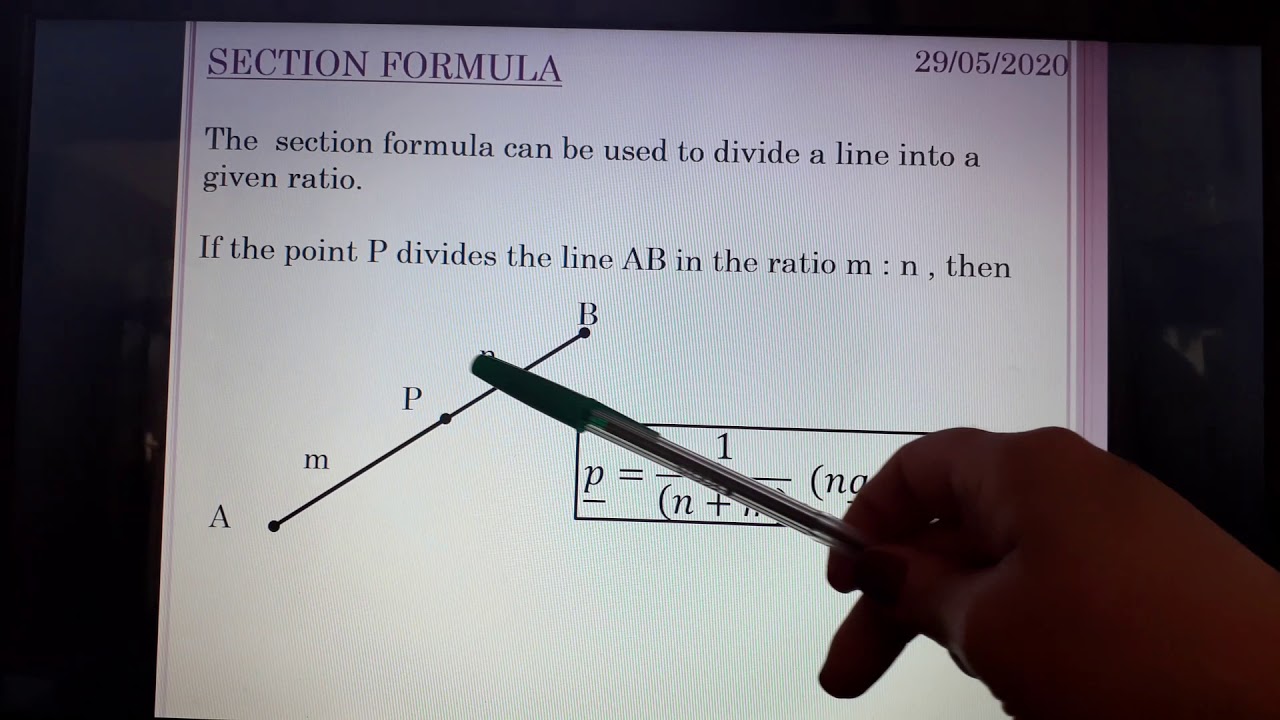 Higher Maths Vectors - The Section Formula - YouTube