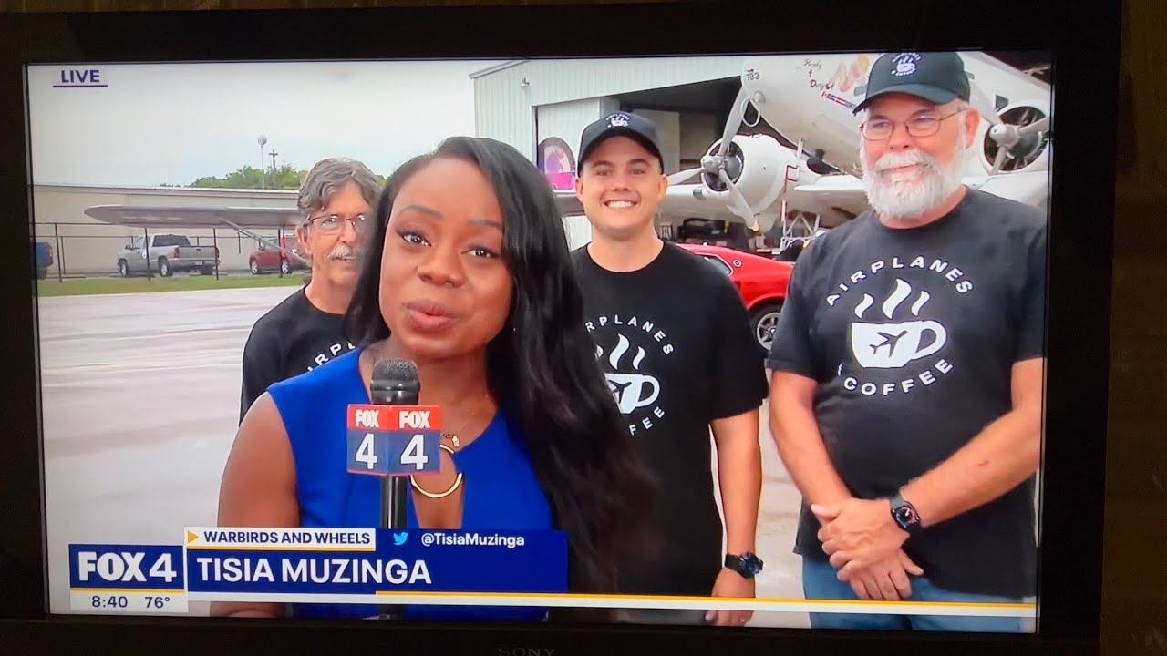 AIRPLANES AND COFFEE IS ON TV!!! BEHIND THE SCENES / Fox 4 News DFW ...