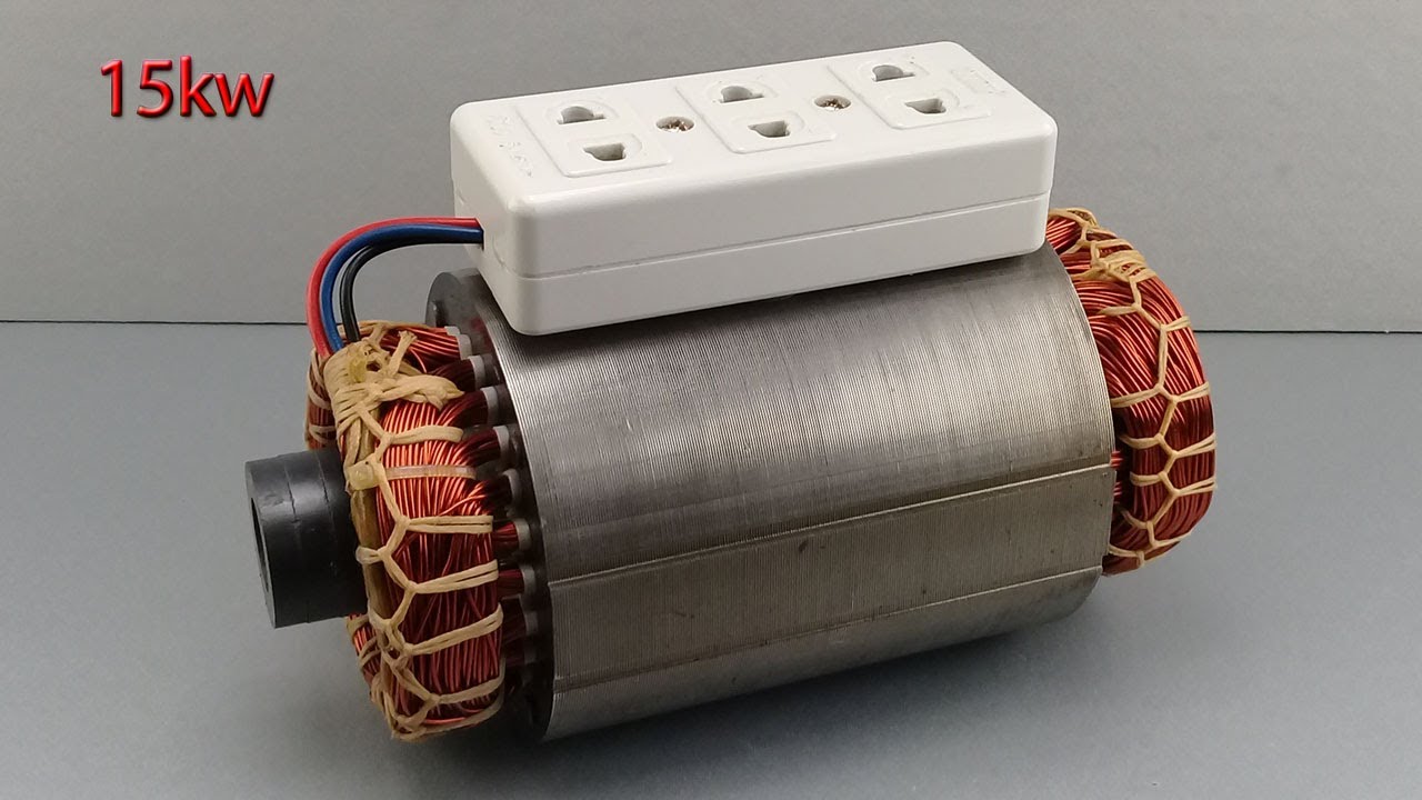 how to generate infinite electric energy 15kw with ac motor - YouTube