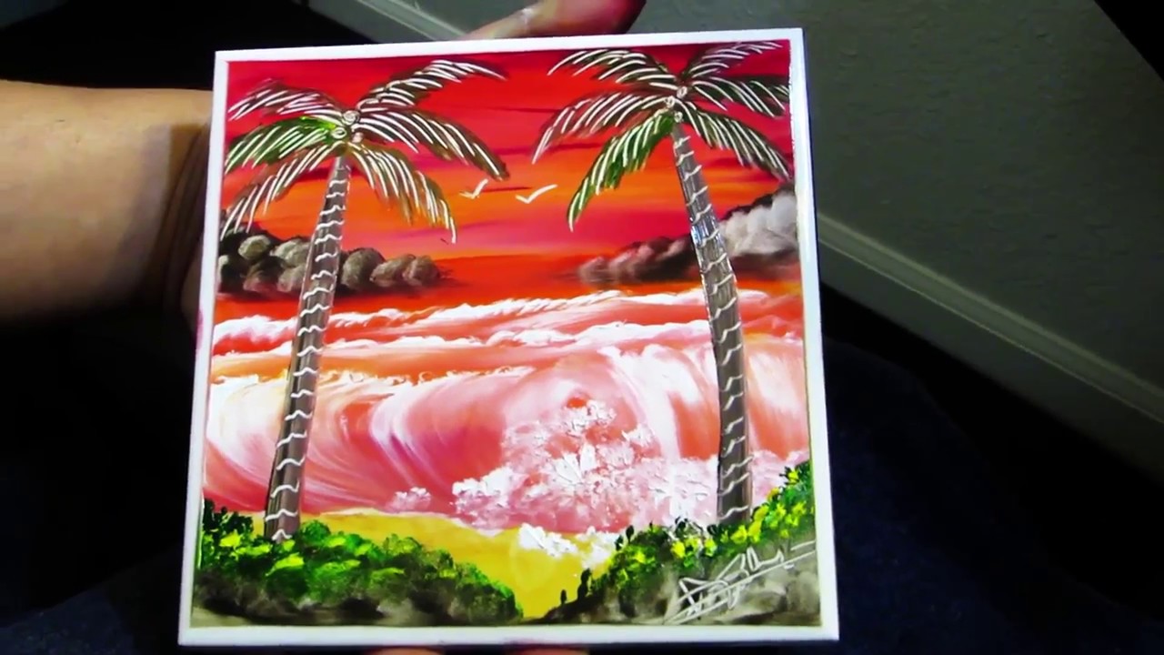 Amazing Beach Sunset Finger Painting #ArtsyCreativeVibe - YouTube