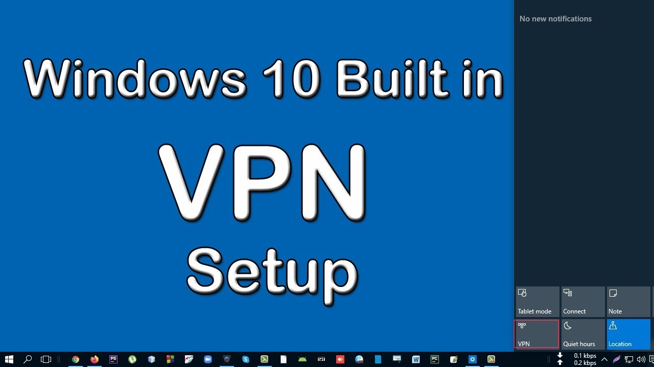 How to setup free VPN in windows 10 - YouTube