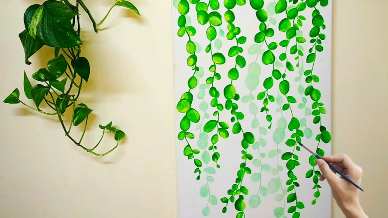 Hanging leaves painting, Time Lapse | Oil painting 🎨 ️ - YouTube