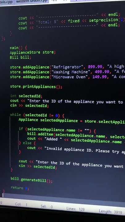 appliance store c++ #codelife #codemasters #coderstokyo #codinglife #codingninja #coders #coding ...